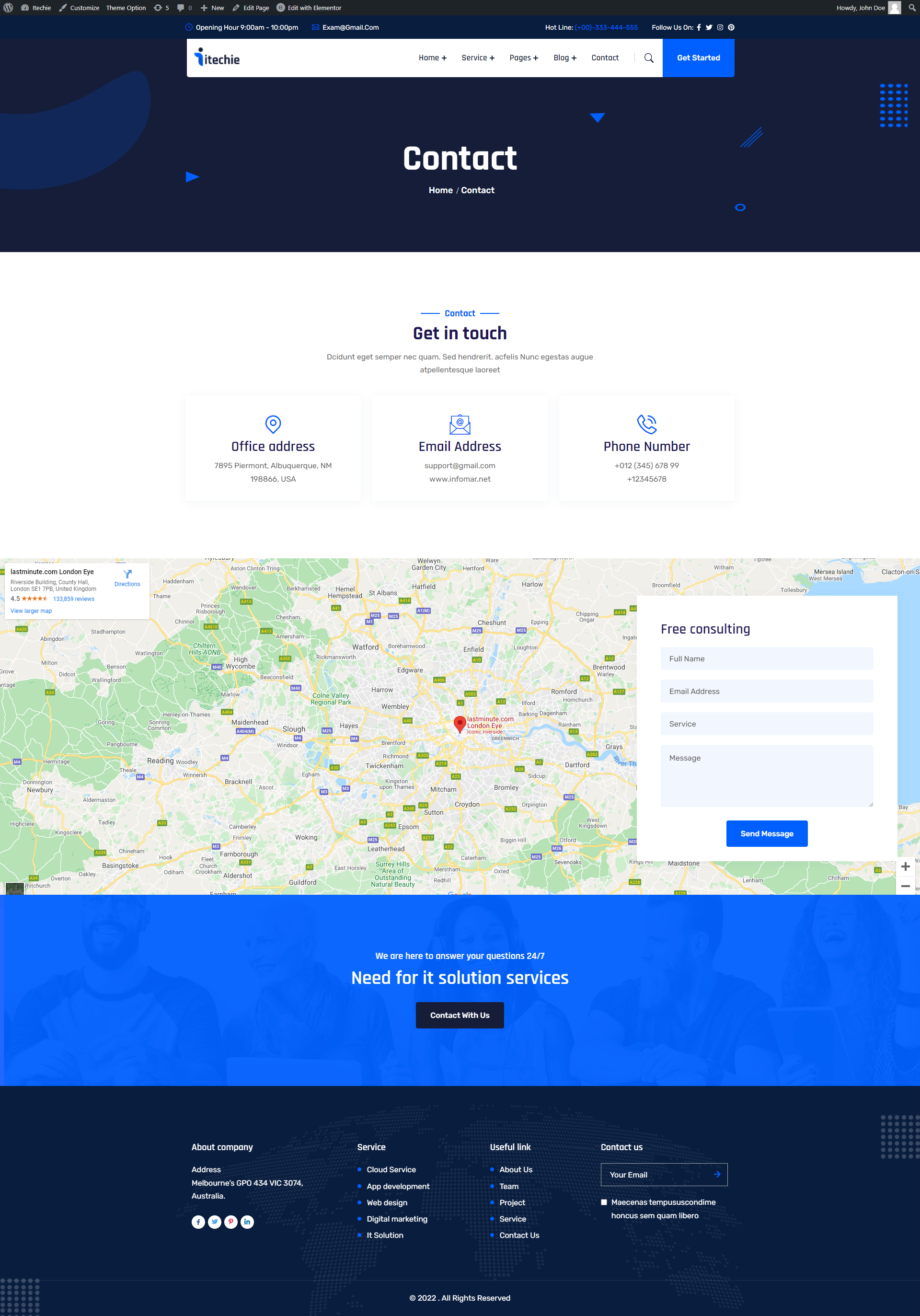 Itechie - IT Solutions and Services WordPress Theme by SolverWp | ThemeForest
